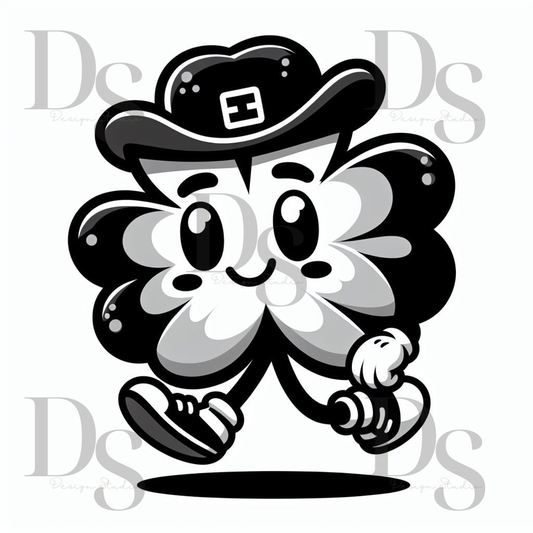 Cartoon Shamrock Character PNG & SVG, St. Patrick's Day Clipart, Lucky ...