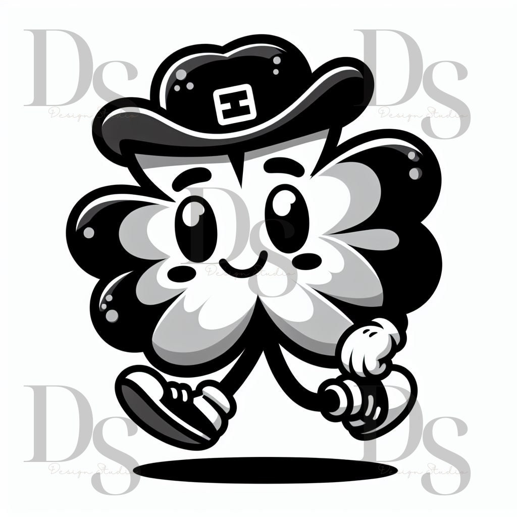 Cartoon Shamrock Character PNG & SVG, St. Patrick's Day Clipart, Lucky ...