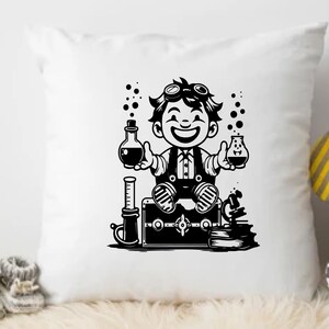 Child Scientist Cartoon Logo PNG & SVG, Science Kid Clipart, DIY ...