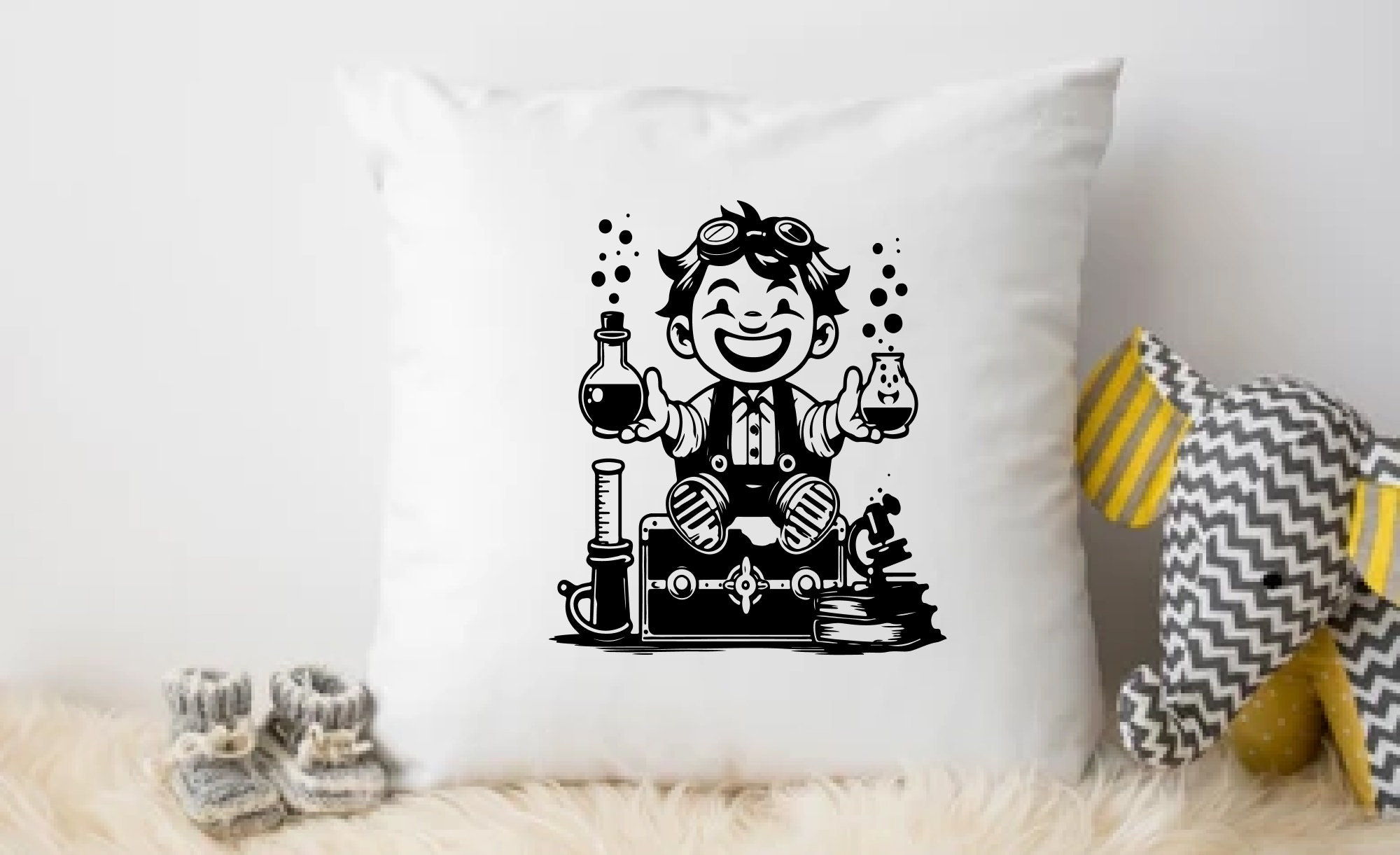 Child Scientist Cartoon Logo PNG & SVG, Science Kid Clipart, DIY ...