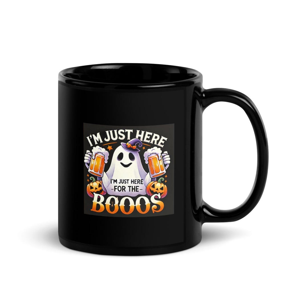 I Am Just Here for the Boos Black Mug - Etsy