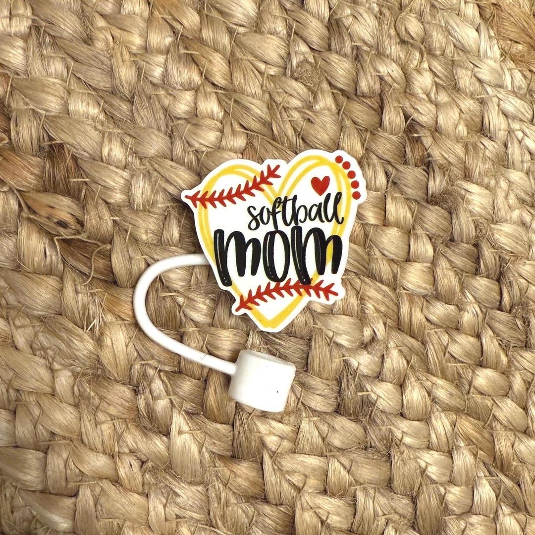 Softball Mom Stanley Cup/tumbler Straw Topper or Straw Cover - Etsy