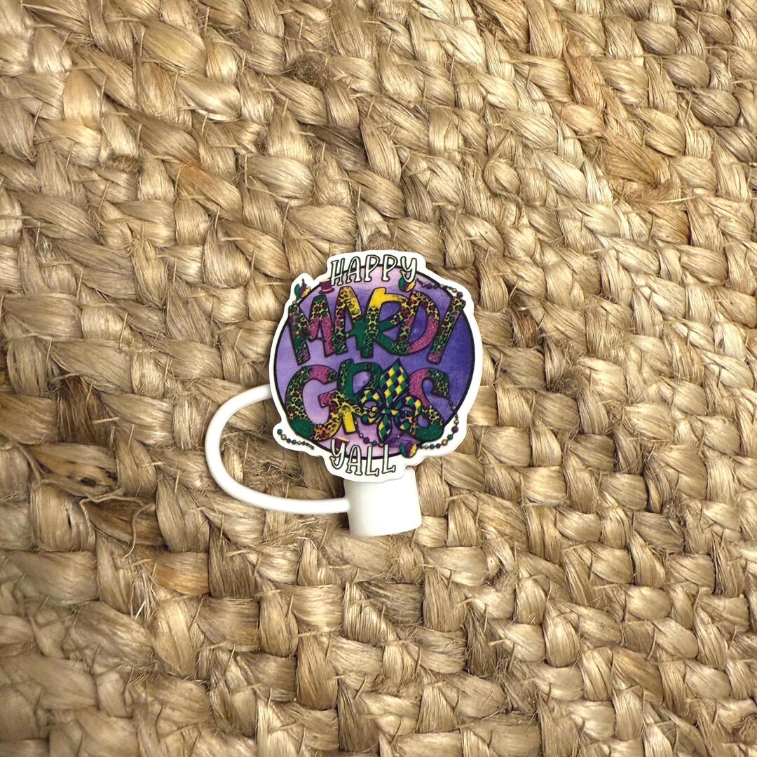 Mardi Gras Stanley Cup/tumbler Straw Topper or Straw Cover - Etsy