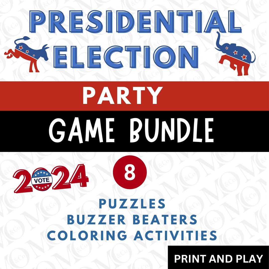2024 Election Party Printable Game Pack Fun, Educational Election Night ...