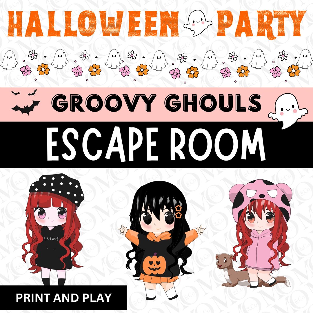 Girls Escape Room, Family Game Night, Super Cute Printable Halloween ...
