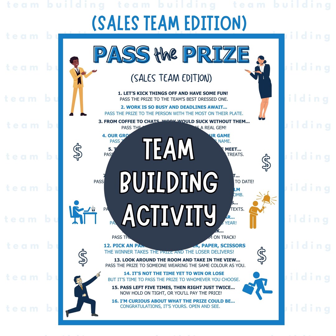 Pass the Prize Team Building Game - Sales Edition⎮fun Workplace Team ...