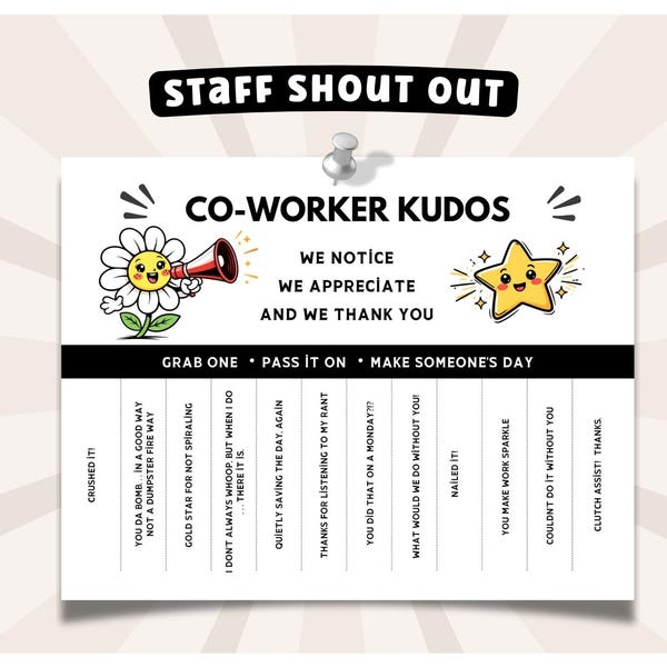 Shout Out Board for Staff - Etsy
