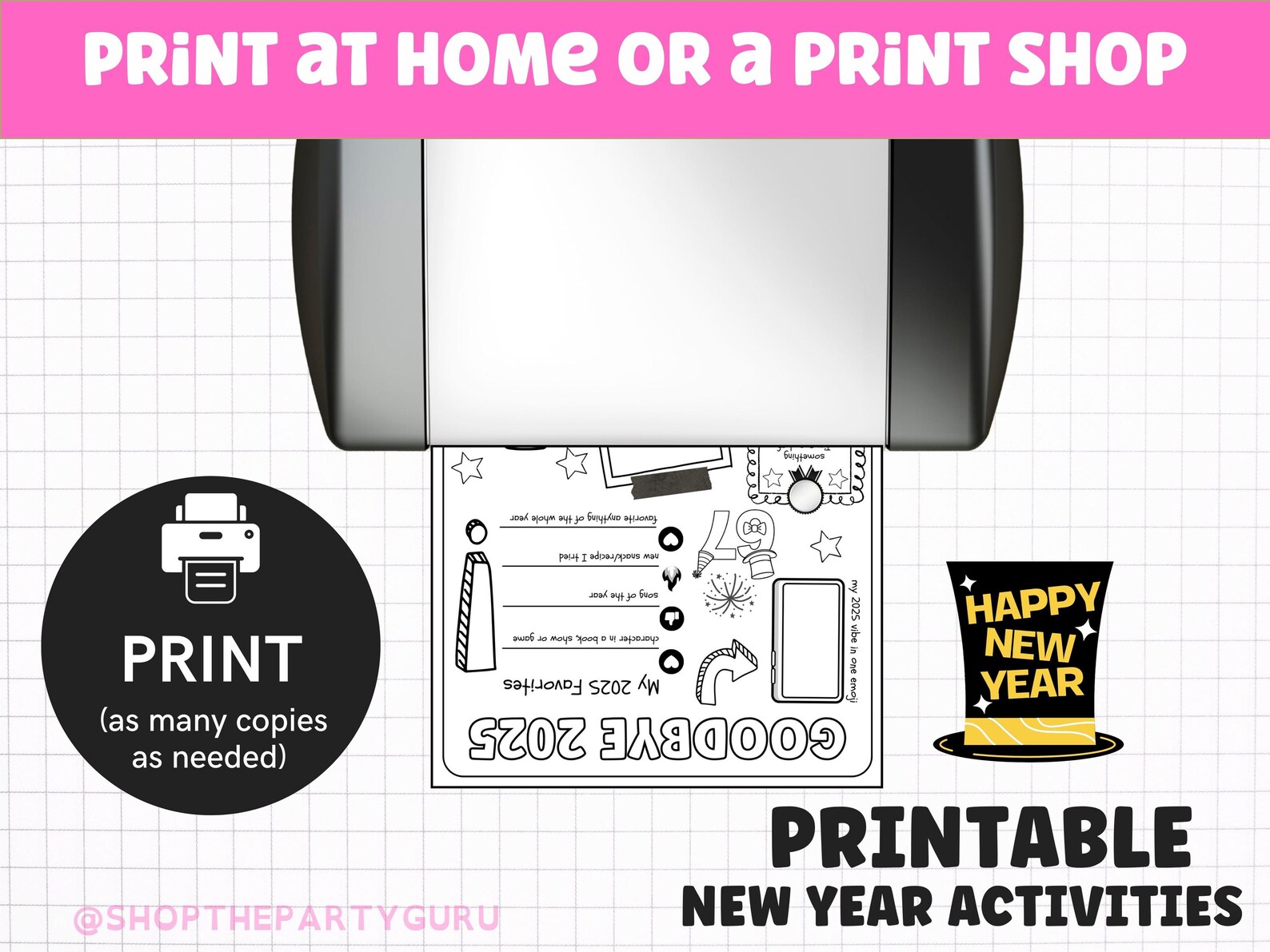 Kids New Year 2026 Activity Sheets, Reflection, Goal Tracker (PDF ...