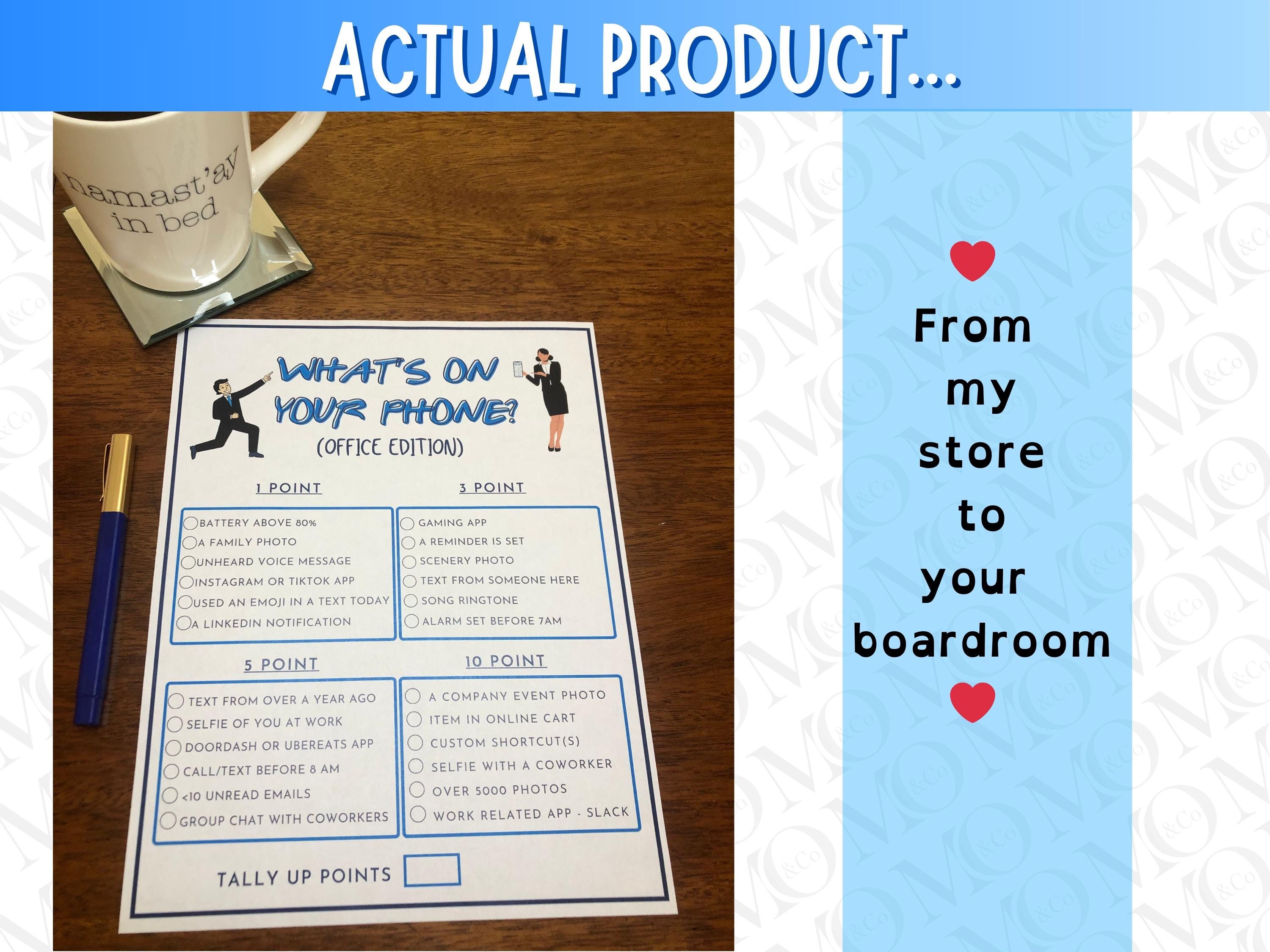 What's on Your Phone - Office Game: Printable Icebreaker (PNG, PDF) - Etsy