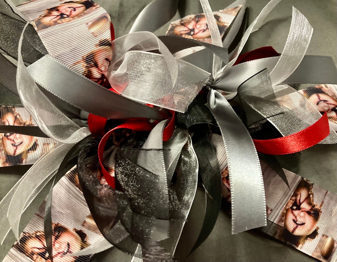 Hand Made Chucky From Movie Child’s Play, Ribbon Scrunchie, Gift for ...