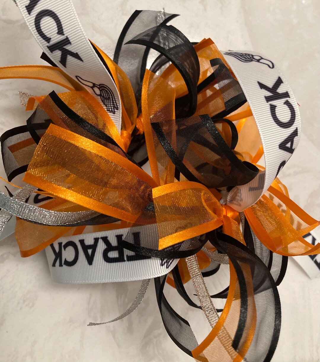 Made to Order Track and Field Themed Ribbon Scrunchie/ Hair Tie. Gift ...