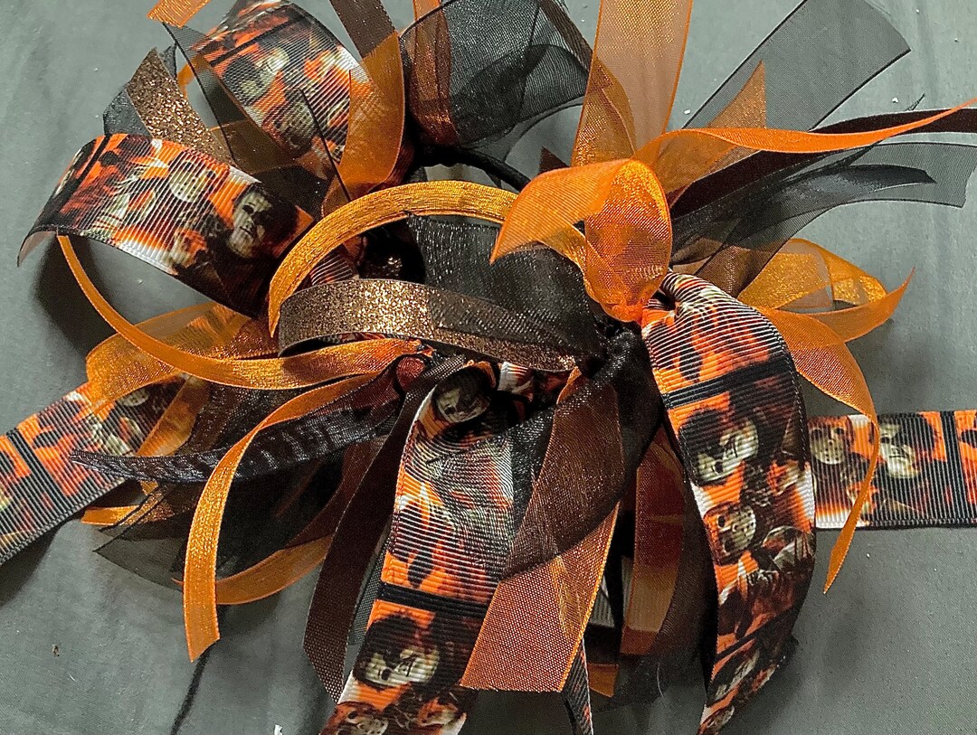 Hand Made Jasón, Freddy and Michael Myers Ribbon Scrunchie, Gift for ...