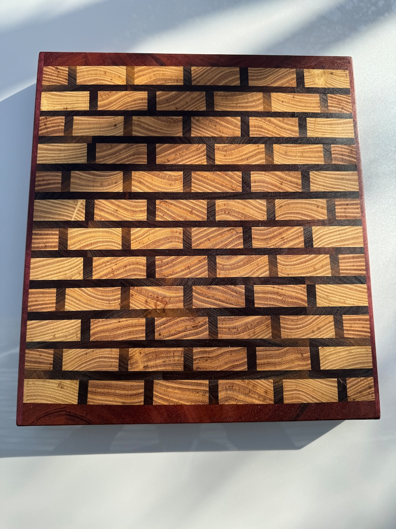 Brick Pattern Endgrain Cutting Board - Etsy