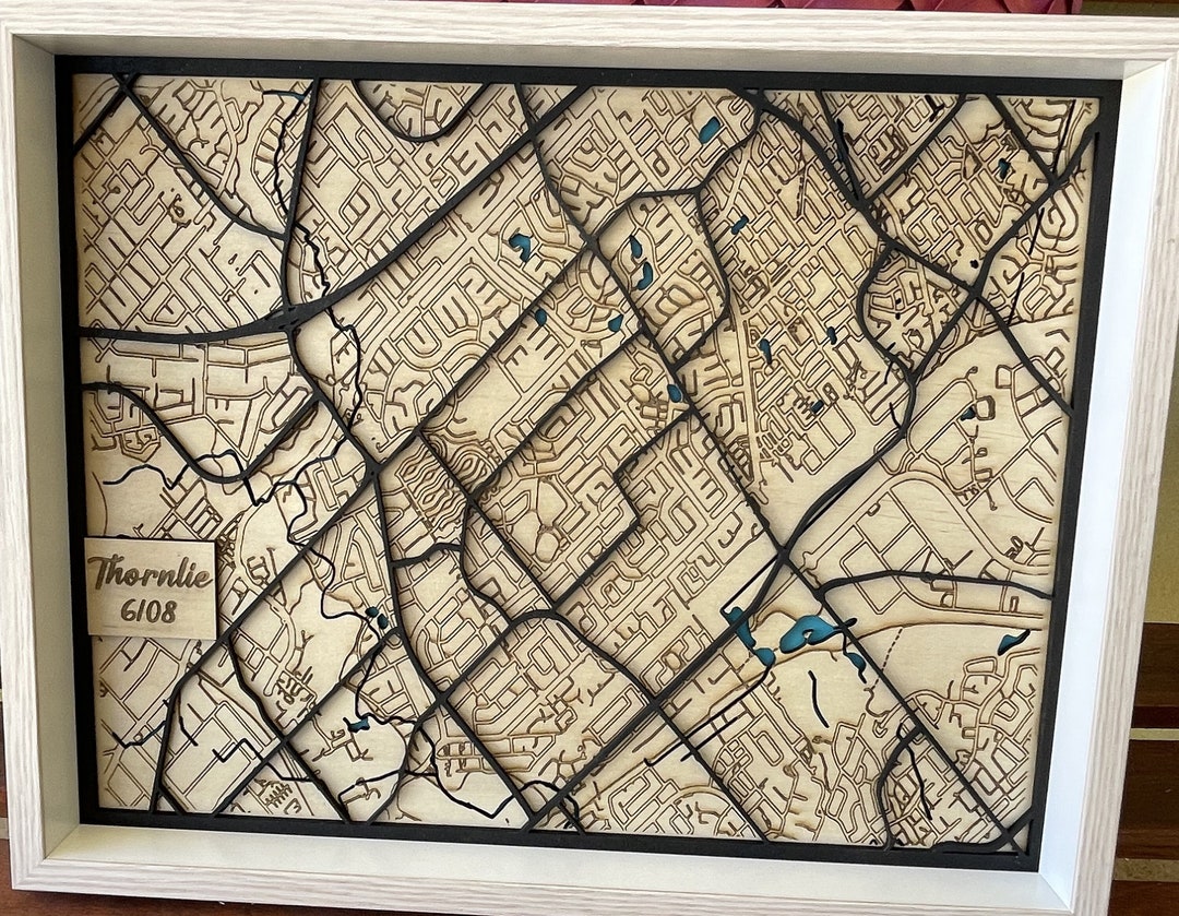 Framed Perth Suburbs 3D Maps - Etsy