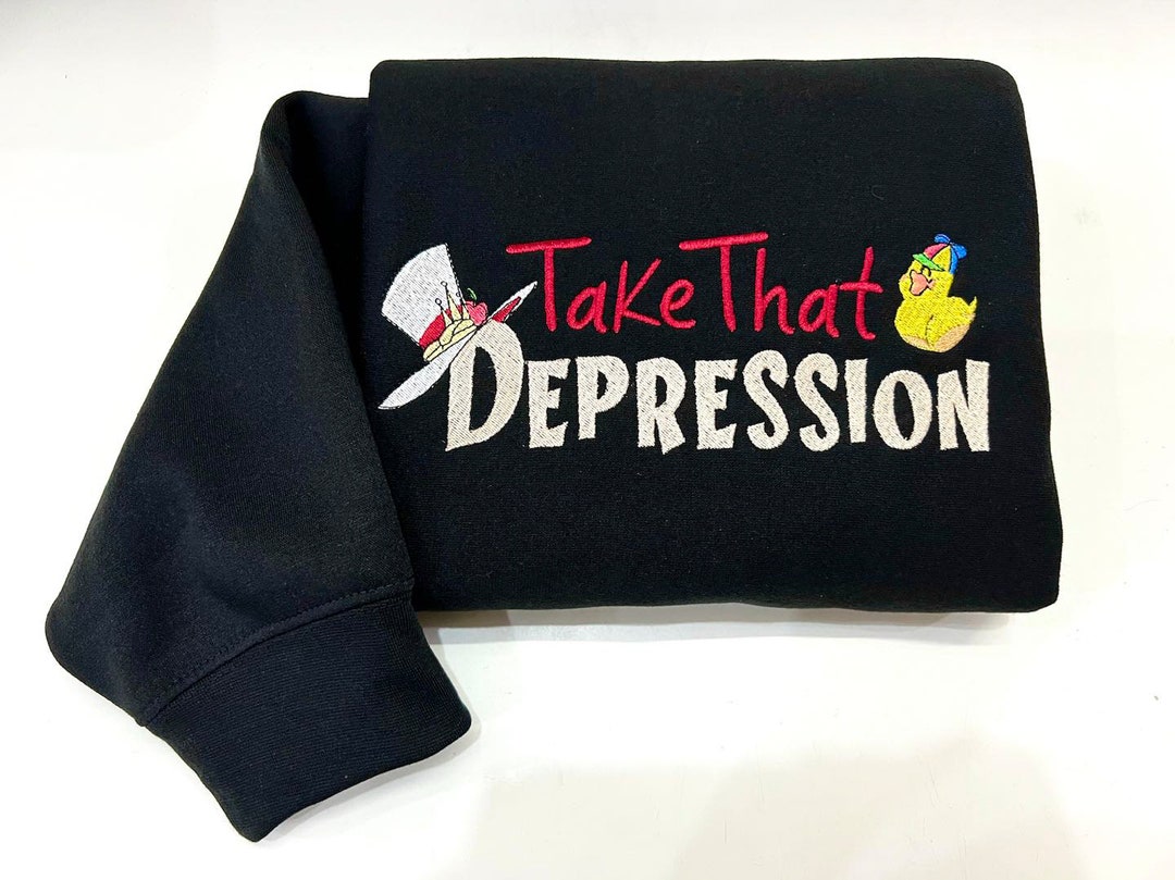 Take That Depression Duck Embroidered Sweatshirt, Hazbin Hotel ...