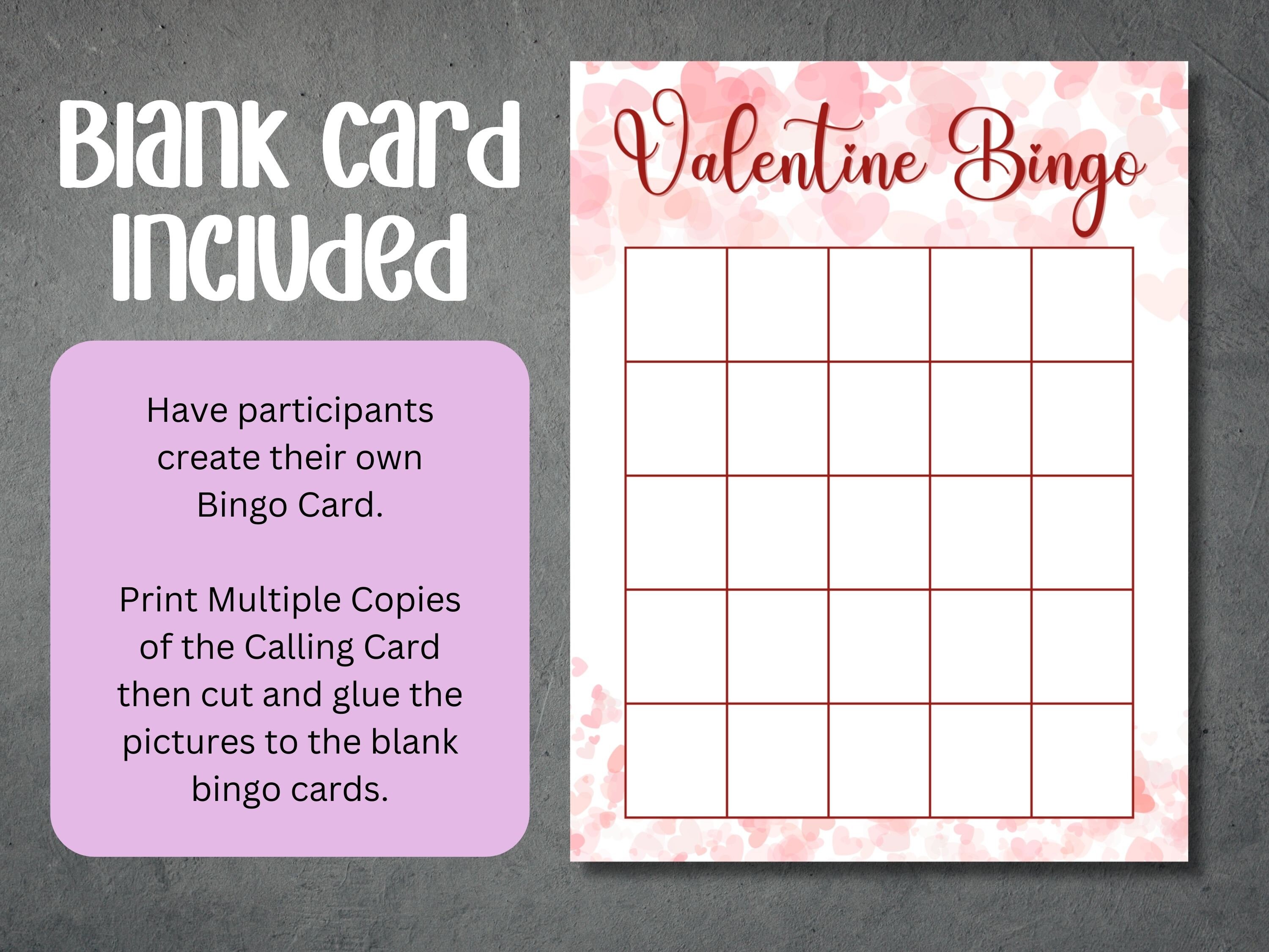 Valentine Bingo Printable Cute Animal Designs 40 Unique Cards Digital ...