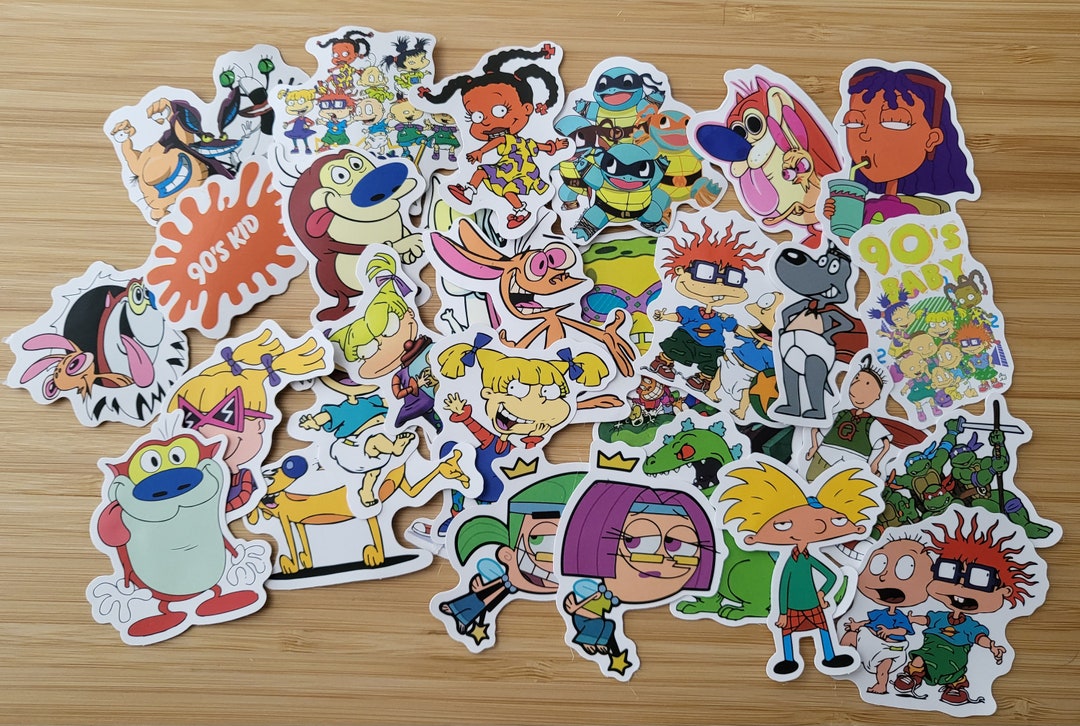 90's Nickelodeon Stickers Set of 30 - Etsy