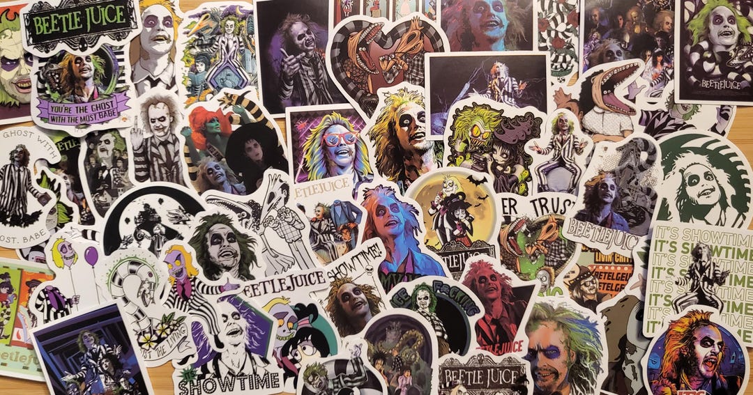 Beetlejuice Inspired Mystery Sticker Pack of 5 Stickers - Etsy