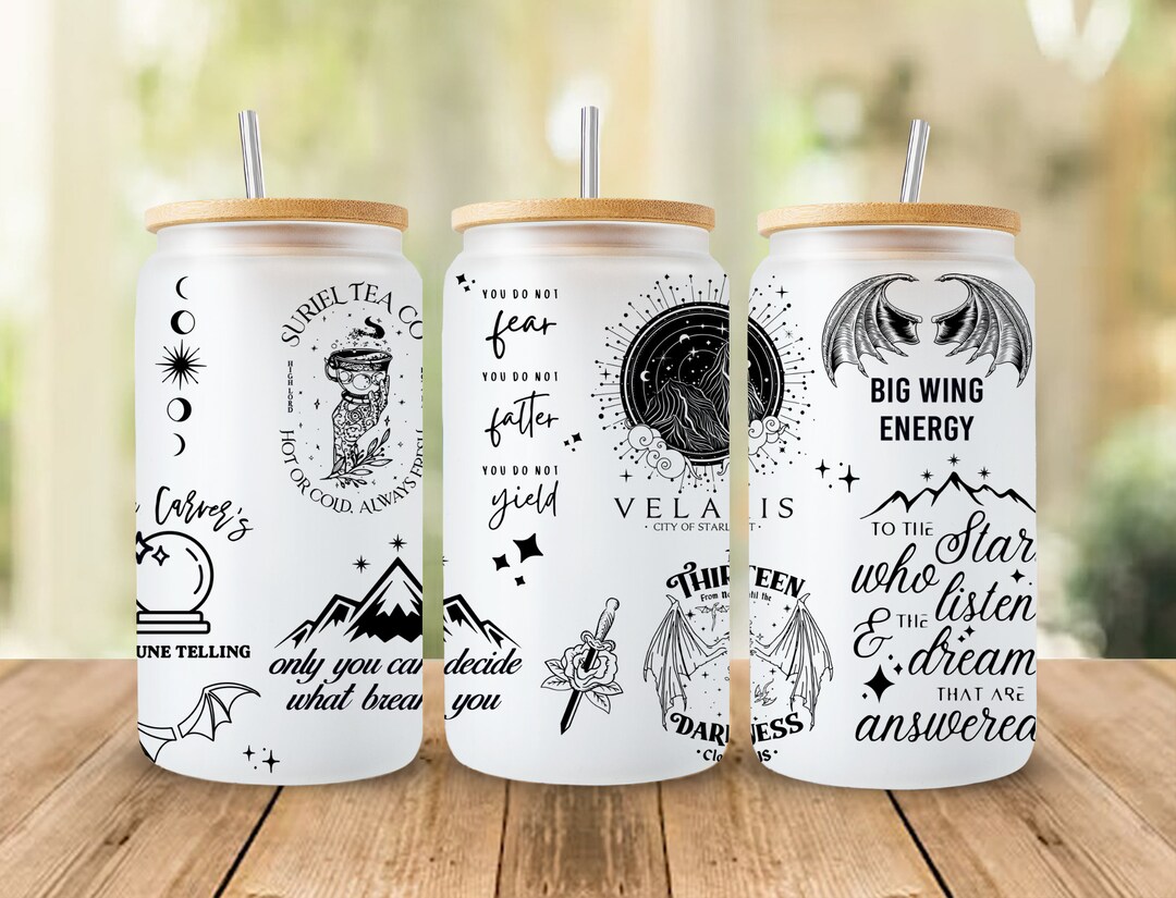 ACOTAR & Throne of Glass - 16oz Glass Cup - Etsy