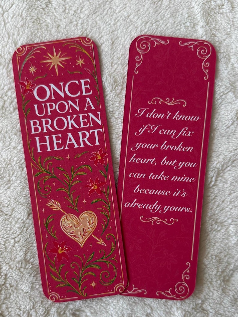 Once Upon A Broken Heart Inspired Bookmark - Etsy
