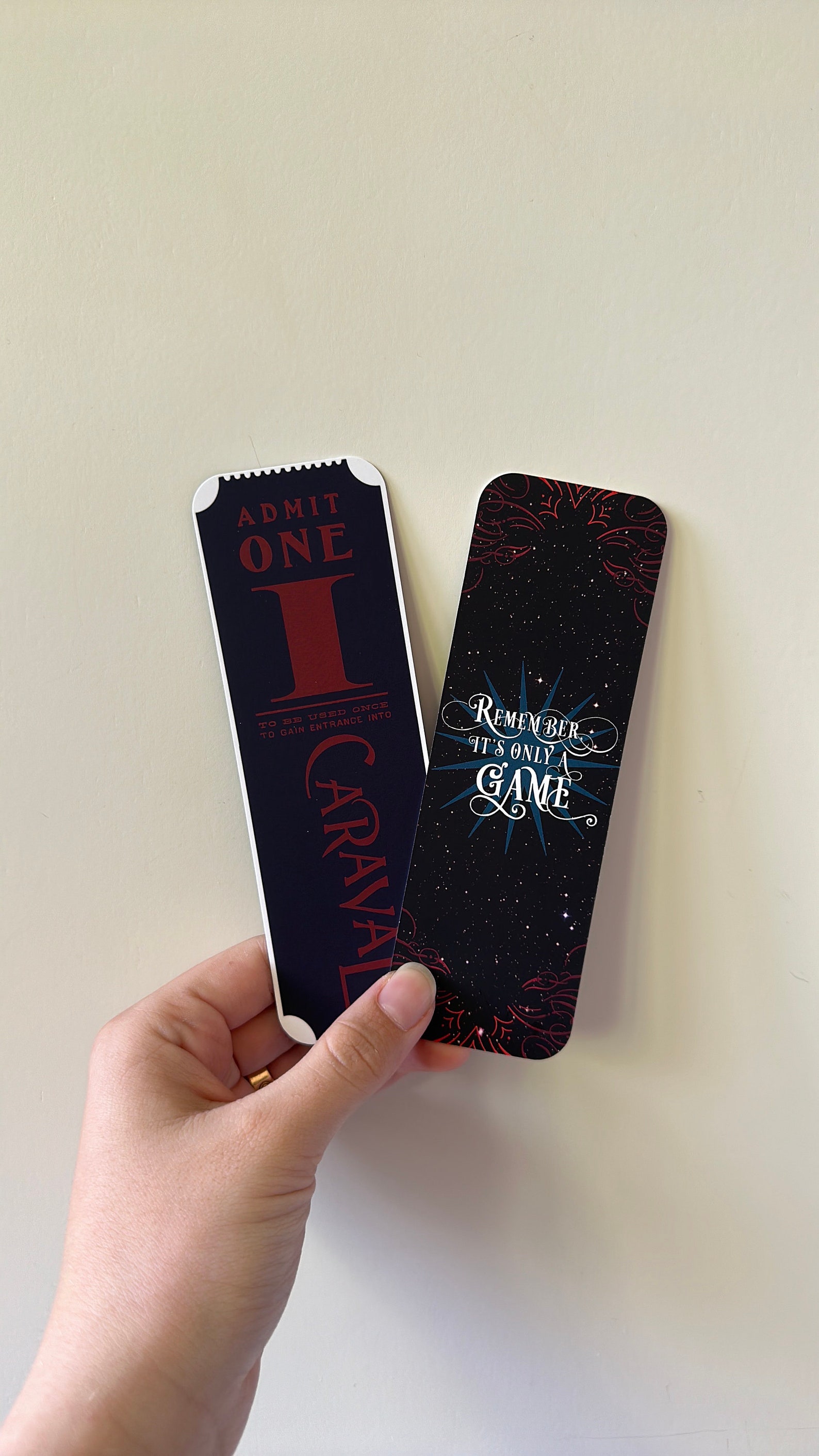 Caraval Double Sided Bookmark - Etsy