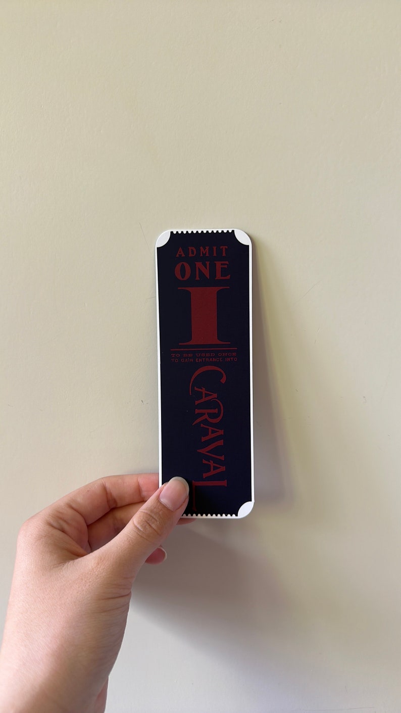 Caraval Inspired Bookmark - Etsy