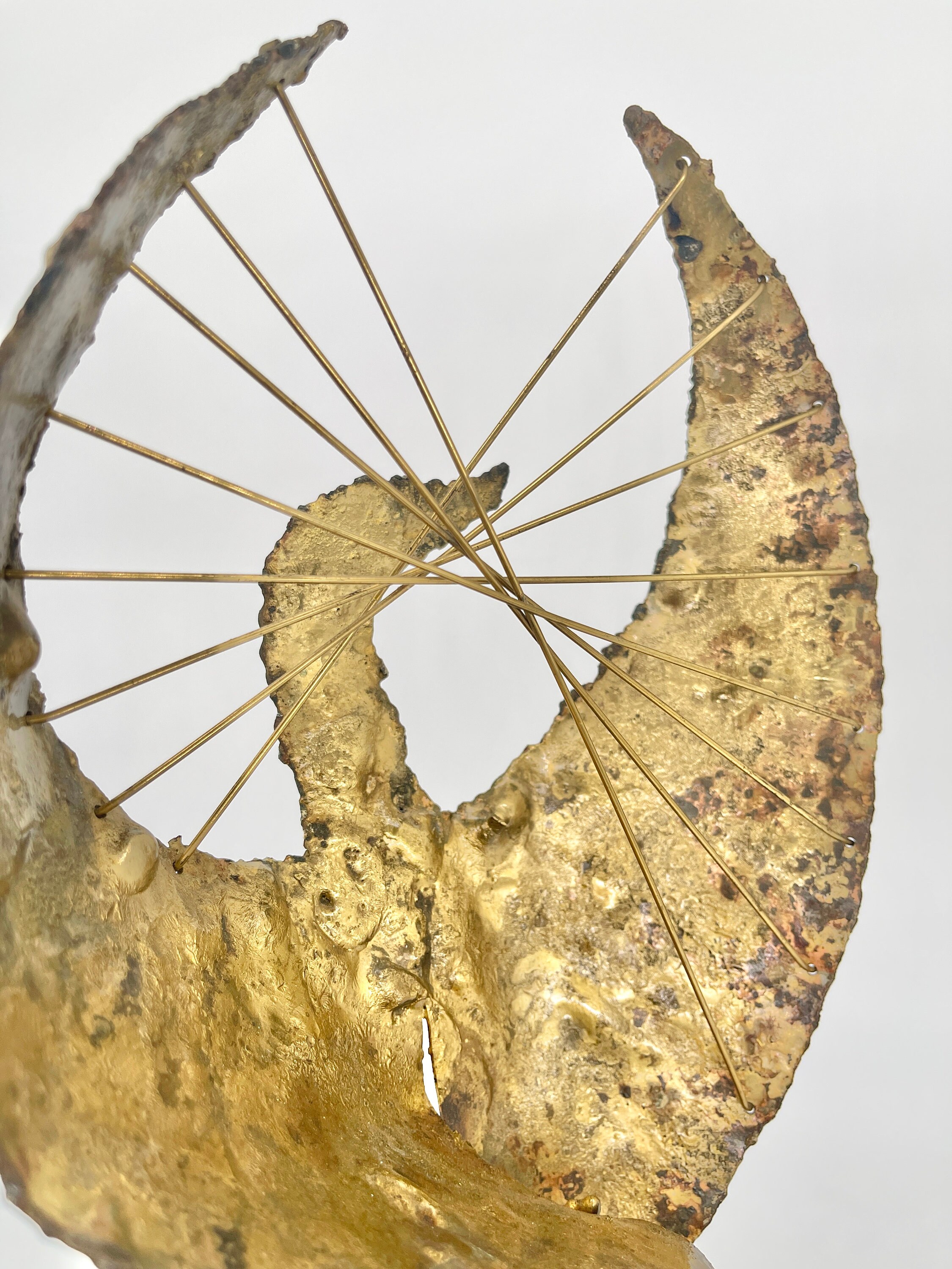 1970s Brutalist Metal Phoenix Bird Sculpture on Natural Stone - Etsy