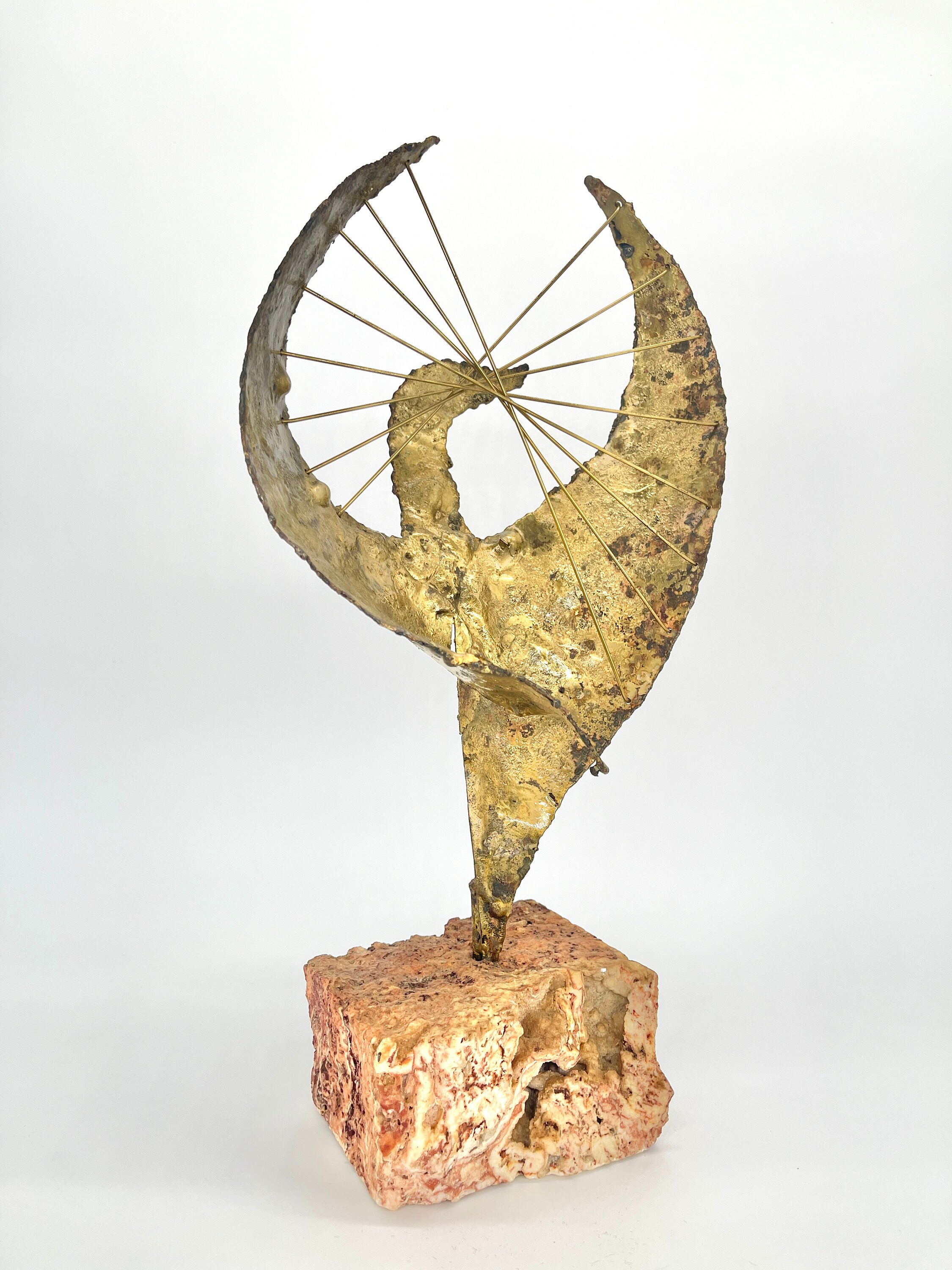 1970s Brutalist Metal Phoenix Bird Sculpture on Natural Stone - Etsy