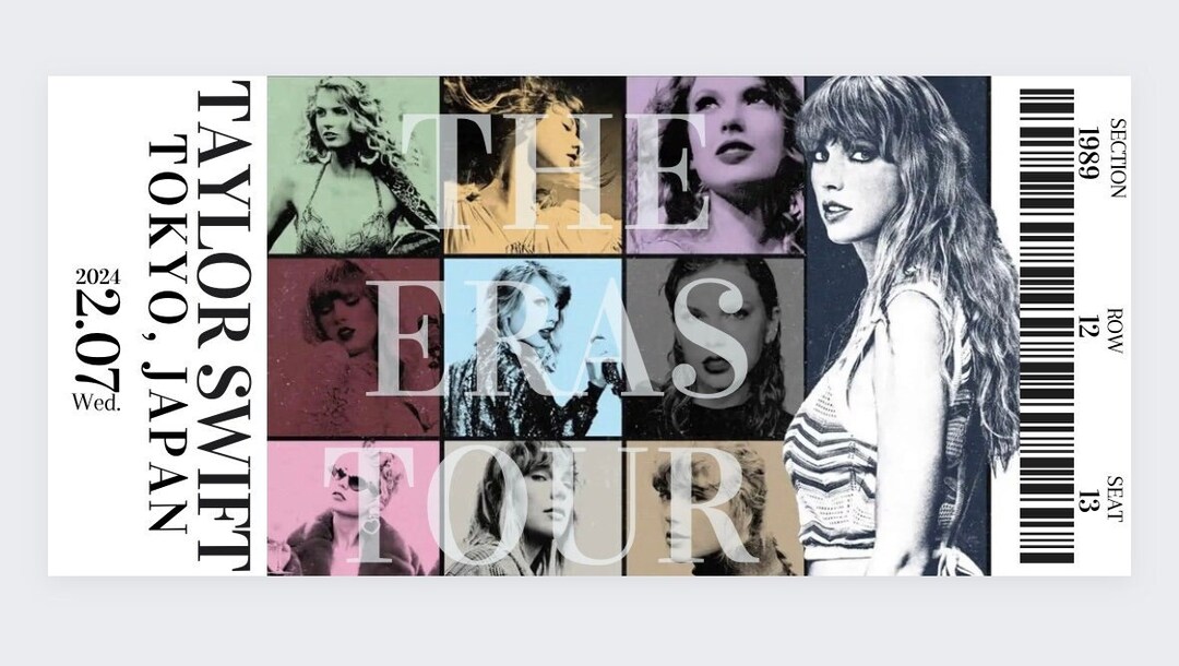 Editable ERAS TOUR Ticket - Etsy