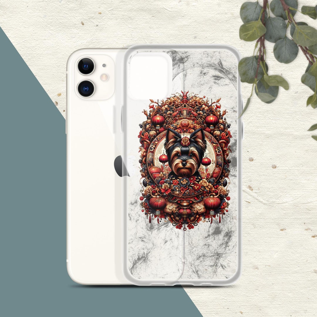 Yorkshire Terrier Lunar Elegance: Festive Opulence Phone Case for ...