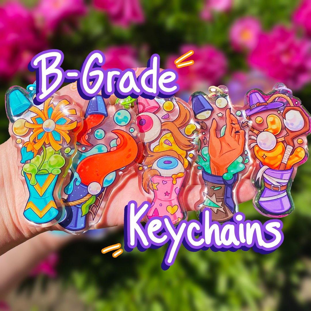 B-GRADE Lava Lamp Keychains || Double-sided Clear Acrylic Keychain W ...