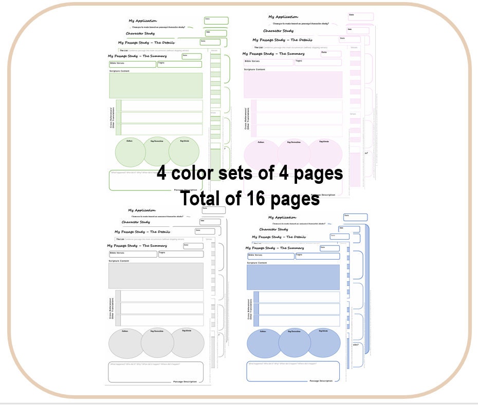 Verse Mapping, Bible, Study, Aid, In-depth Study, Study Method, Passage ...