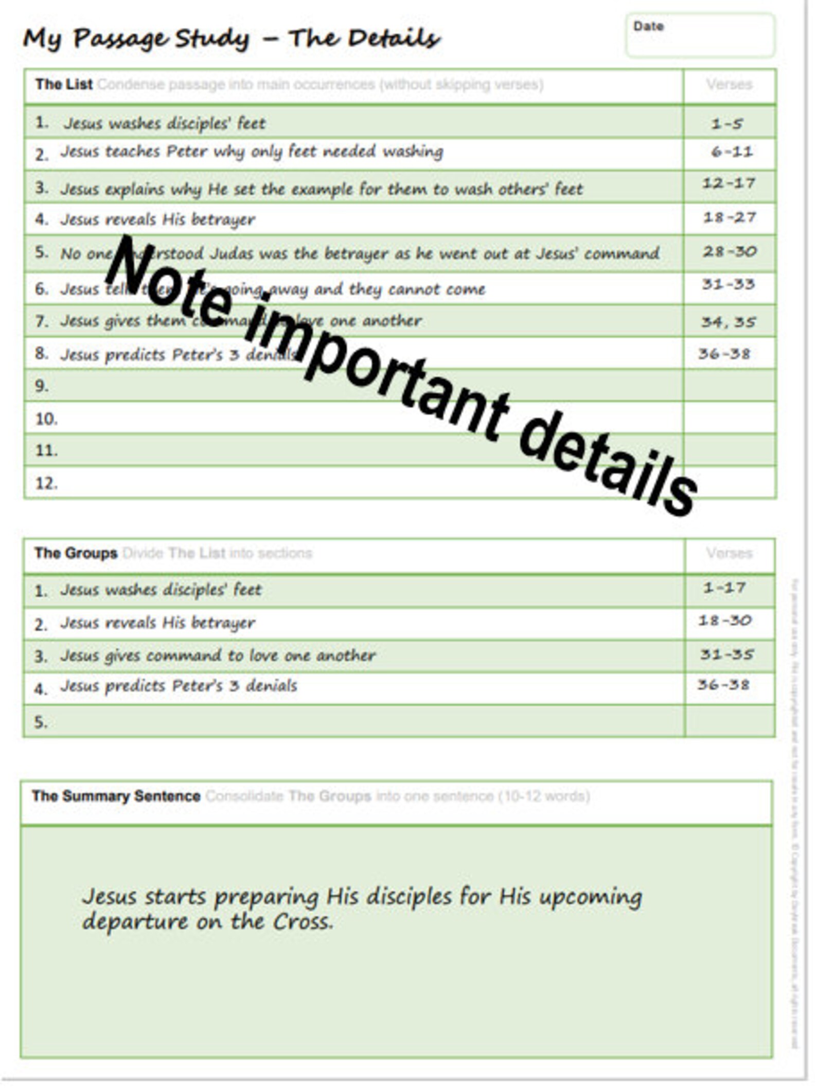 Verse Mapping, Bible, Study, Aid, In-depth Study, Study Method, Passage ...