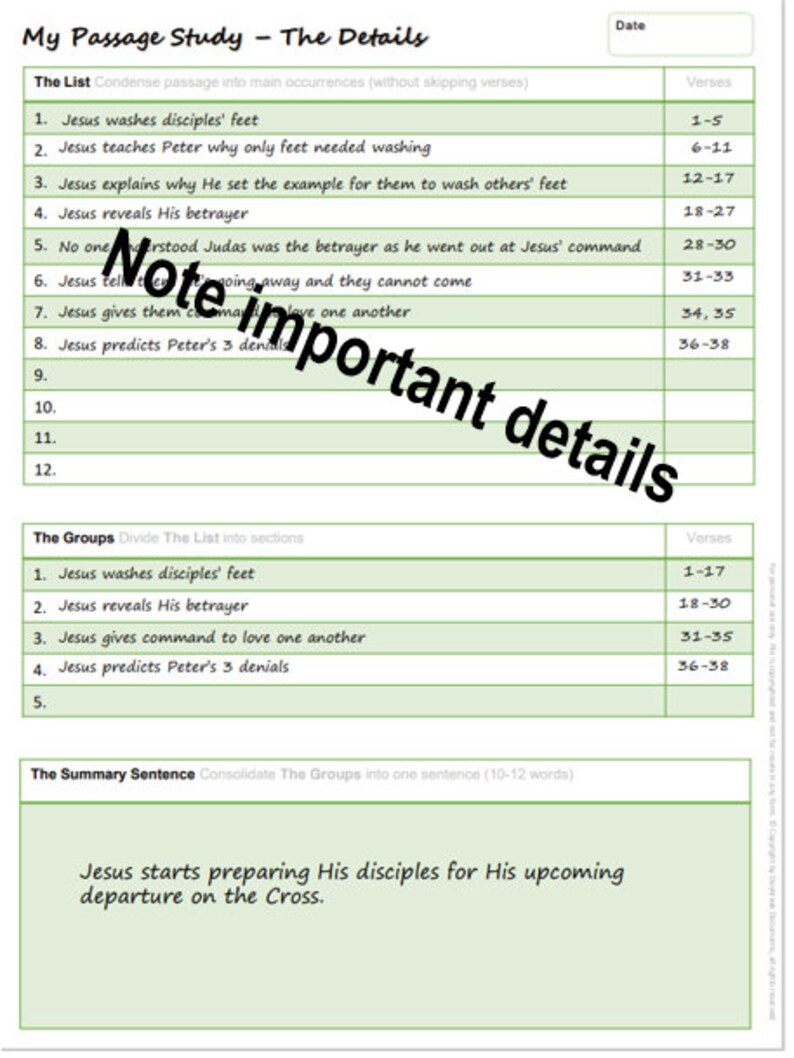 Verse Mapping, Bible, Study, Aid, In-depth Study, Study Method, Passage ...