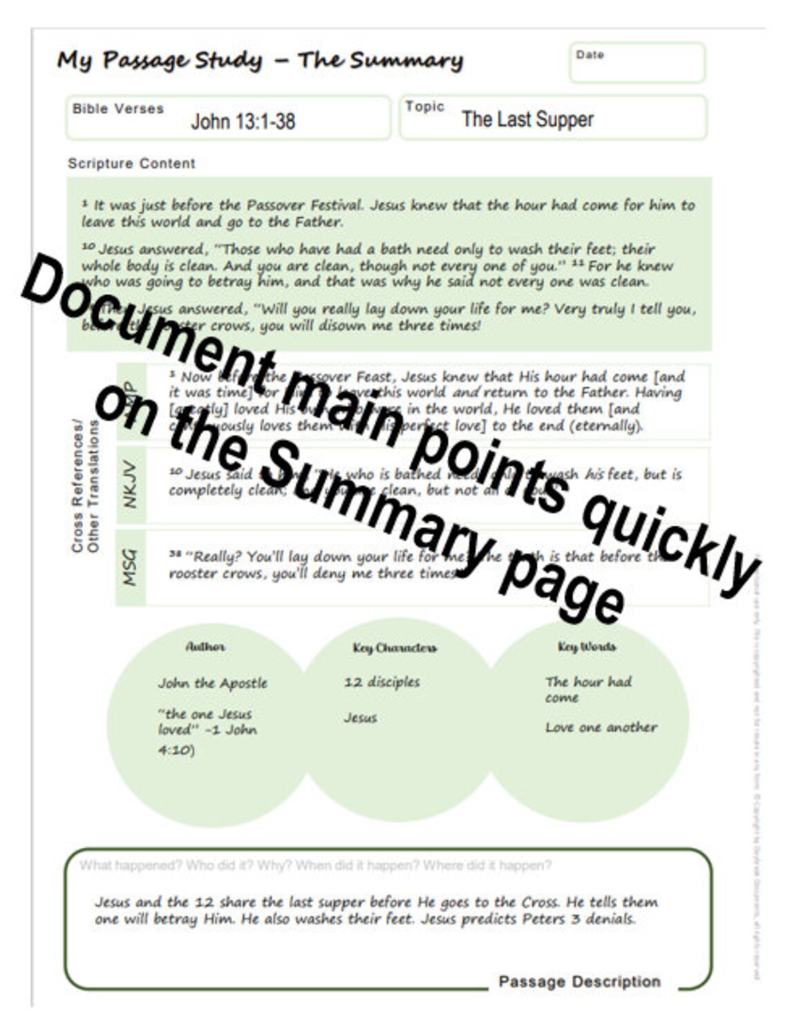 Verse Mapping, Bible, Study, Aid, In-depth Study, Study Method, Passage ...