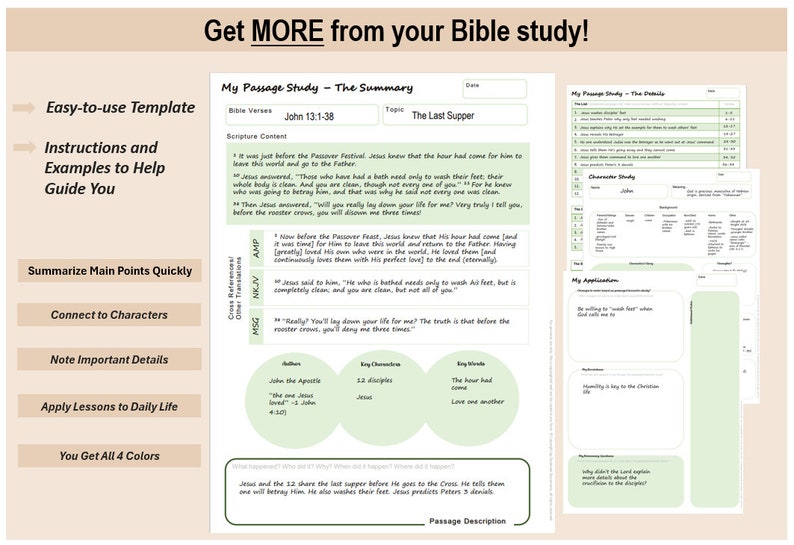 Verse Mapping, Bible, Study, Aid, In-depth Study, Study Method, Passage ...
