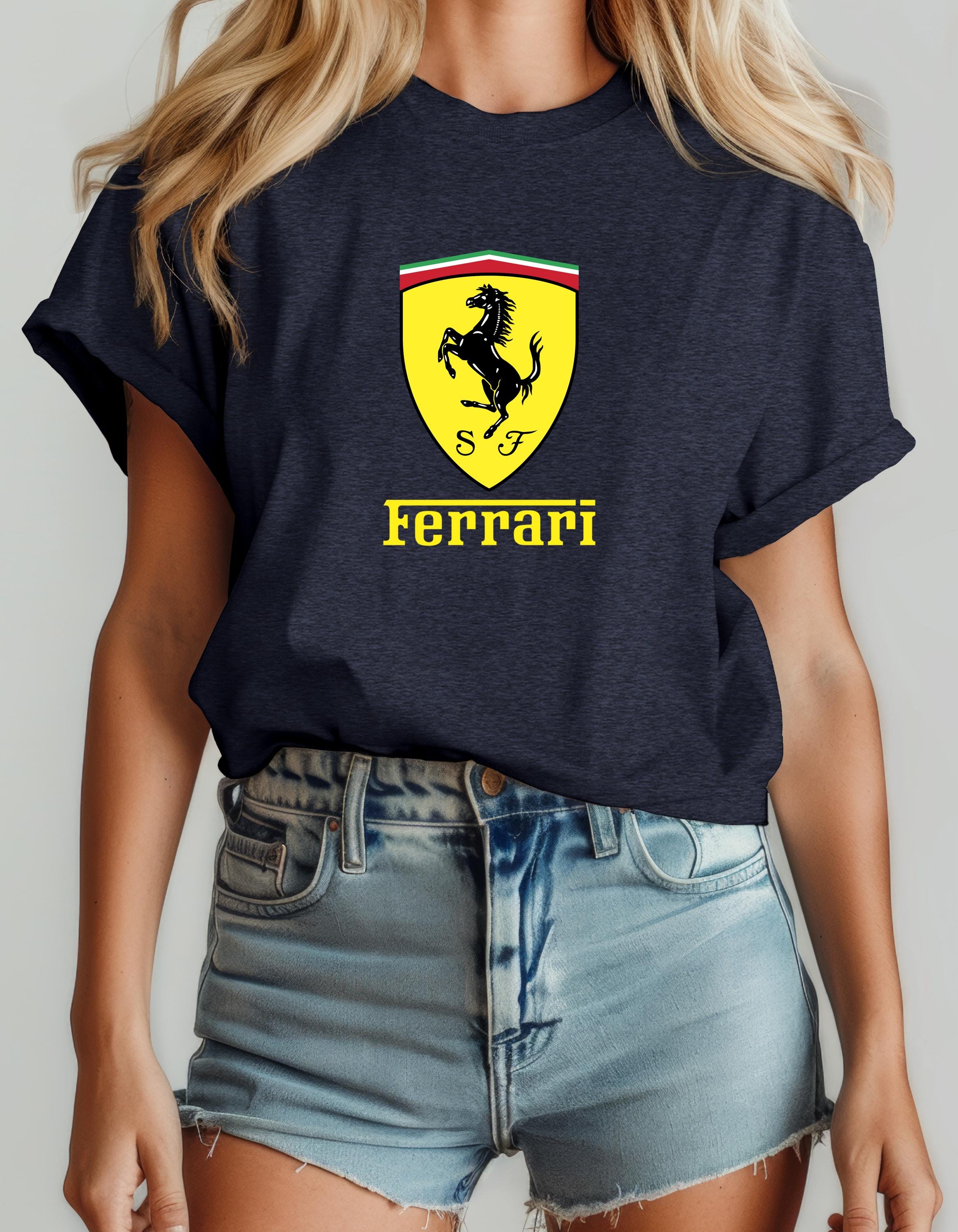 Ferrari Tshirt, Best Car Logo, Ferrari Race Shirts, Ferrari Tee, Car ...