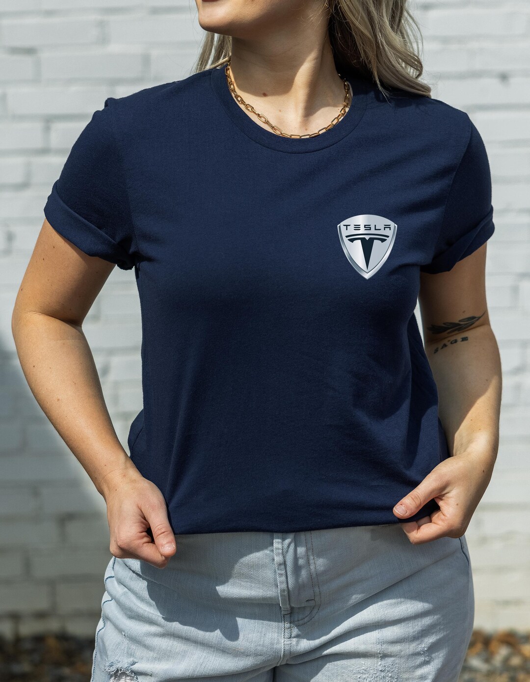 Tesla Old Logo Tshirt, Stylish Tesla Car Shirt, Trendy Tesla Tee, Best ...