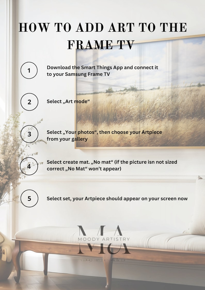 Samsung Frame TV Art 4k | Beige Spring Flowers Watercolor Painting ...