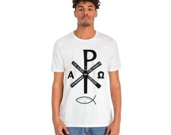 Chi Rho Christogram, Chi Rho Alpha Omega, Chi Rho Catholic Men's Polo ...