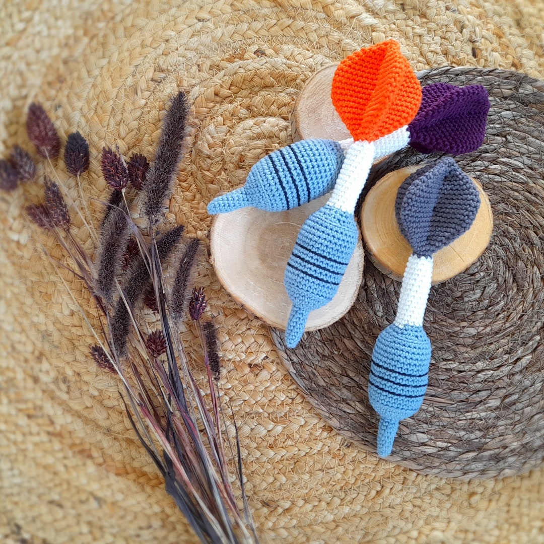 Crochet Pattern Dart Arrow Baby Rattle in Dutch and English - Etsy