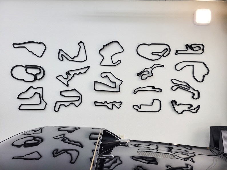 3D Printed USA Race Track With Elevation Wall Art: Man Cave Decor - Etsy