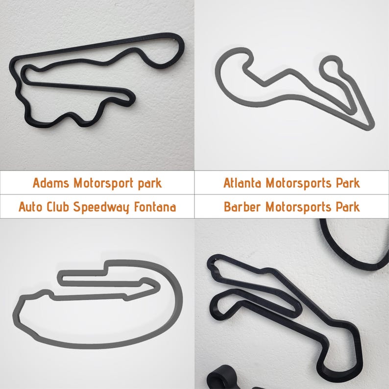 3D Printed USA Race Track With Elevation Wall Art: Man Cave Decor - Etsy