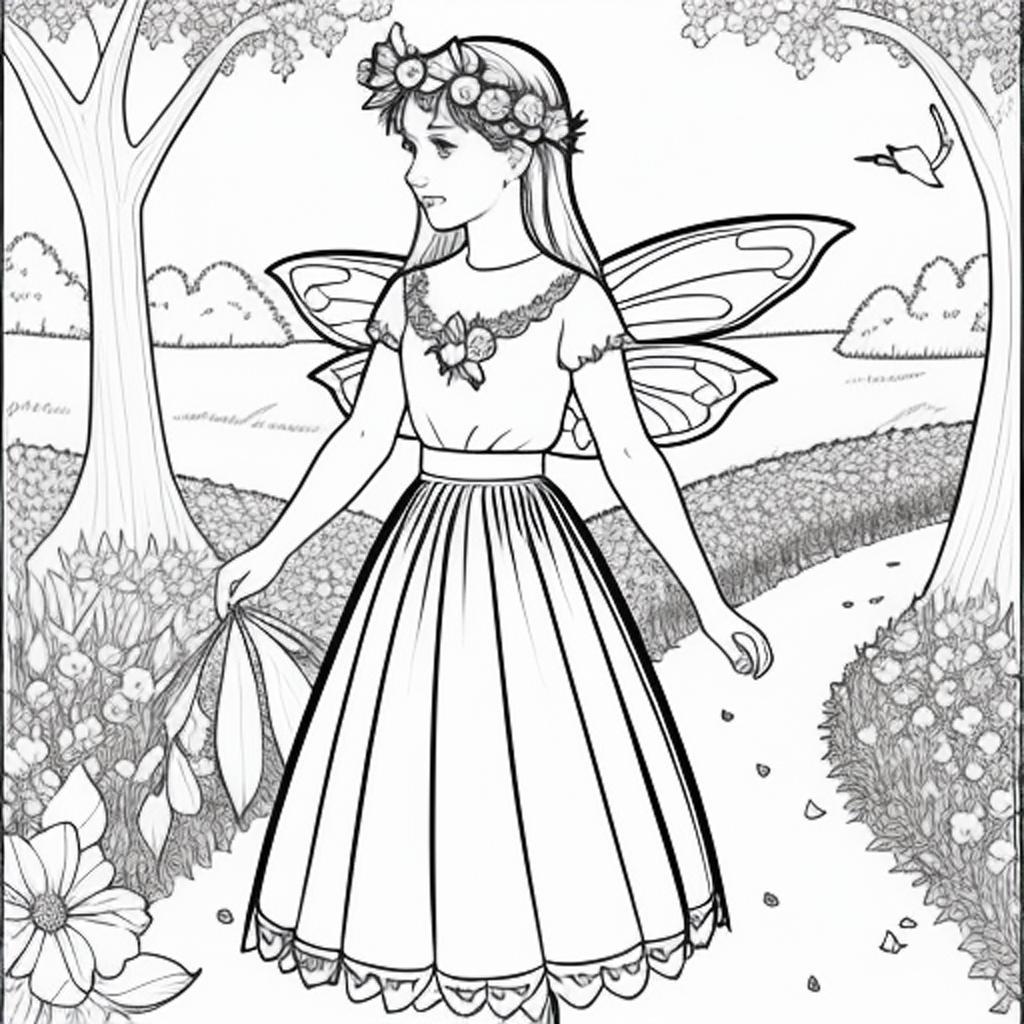 Whimsical Fairies Coloring Pages for All Ages - Etsy