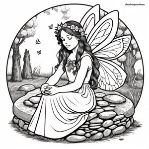 Whimsical Fairies Coloring Pages for All Ages - Etsy