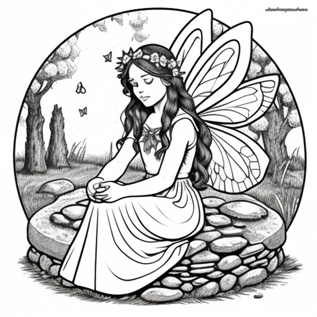 Whimsical Fairies Coloring Pages for All Ages - Etsy