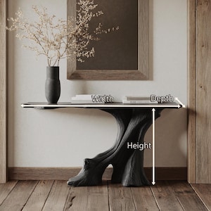 Reclaimed Wood Black Console Table Rustic Wooden Entry Way Table ...