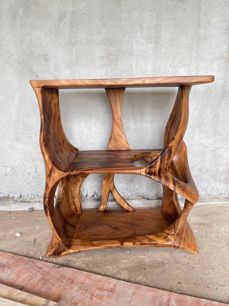 Solid Wood Turntable Stand Rustic Record Player Stand Farmhouse Media ...
