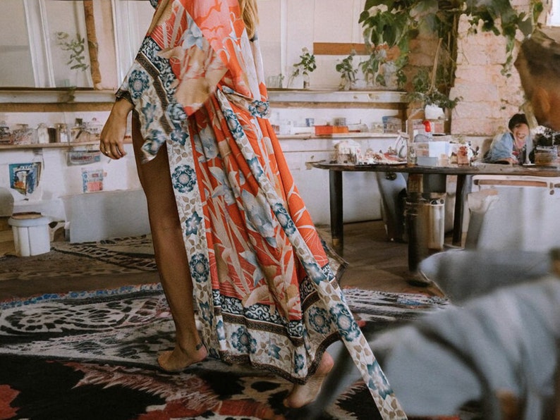 Ladies Long Kimono Dress | Fashionable Cover Ups | Comfortable Clothing ...