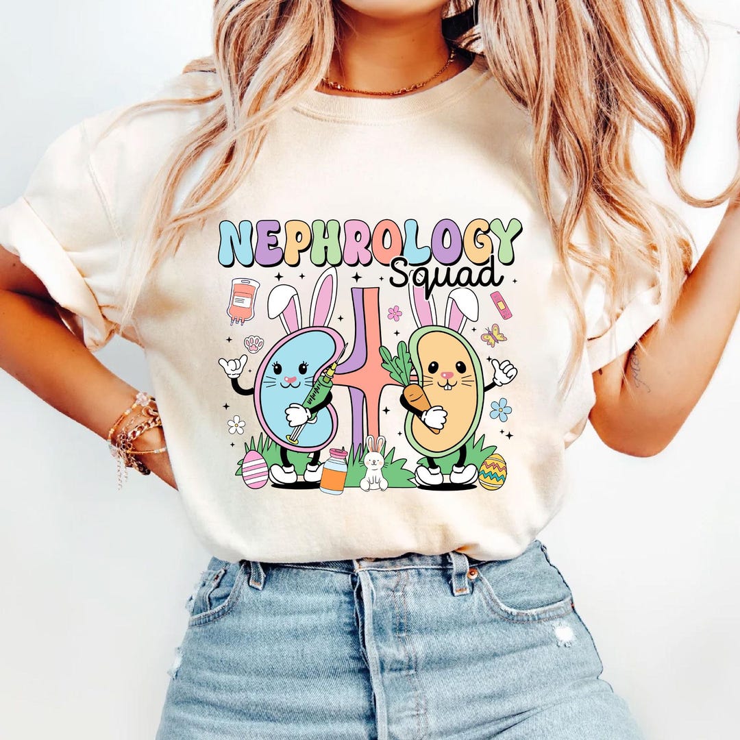Easter Nephrology Squad Shirt, Kidney Nurse Dialysis Technician Shirt ...